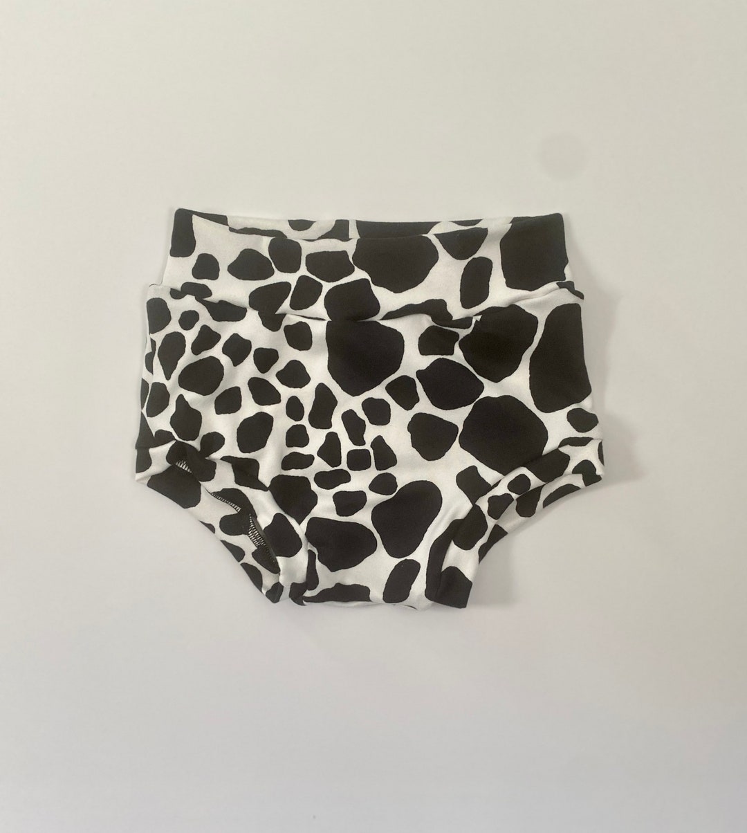 Black and White Cow Print Bummies Shorts 0 3 6 9 12 18 24 Months 2T 3T ...