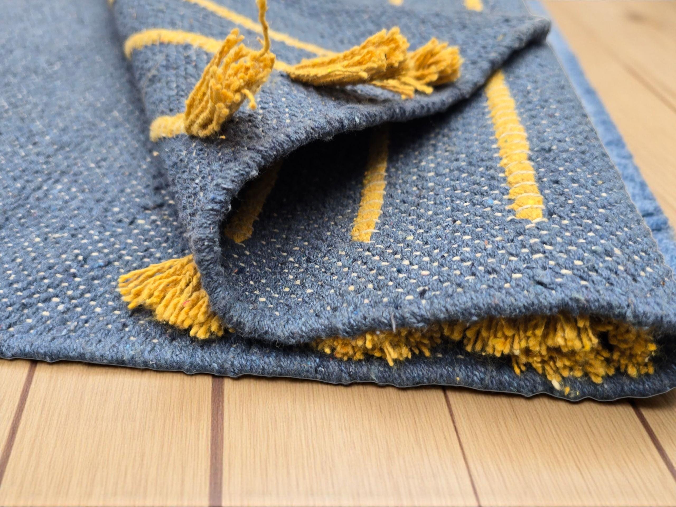 Organic Cotton Yoga Mat – Handwoven, Anti-slip Travel Rug - Etsy