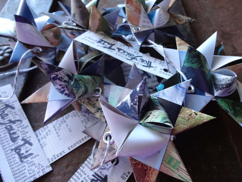 Folded Atlas Moravian Star Terra Origami Paper Craft - Etsy