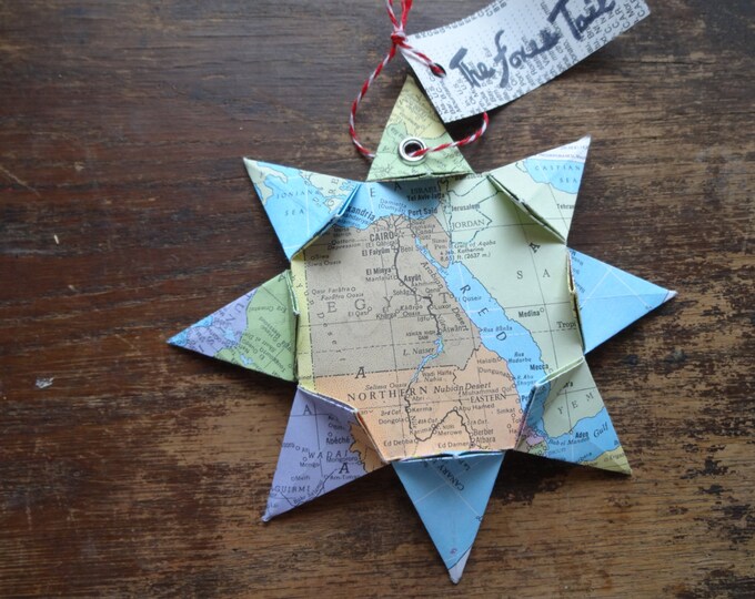 Egypt Origami Map Ornament Home Decor Wall Art Road Map - Etsy