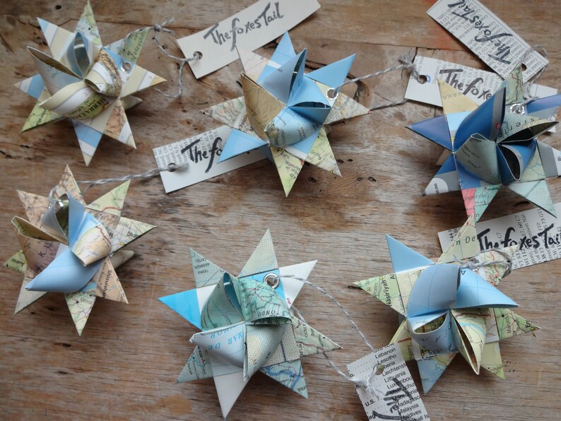 Folded Atlas Moravian Star Terra Origami Paper Craft - Etsy