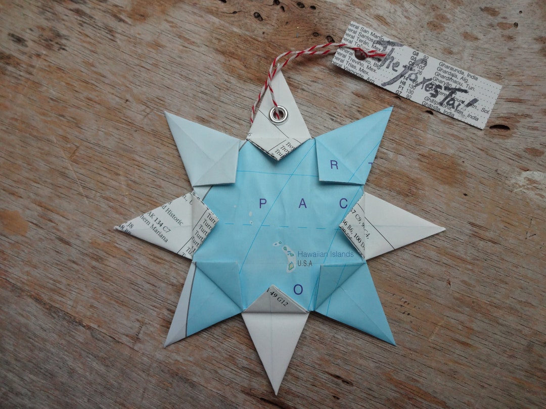 Hawaii, USA Origami Map Ornament: Home Decor, Road Map, Vacation ...