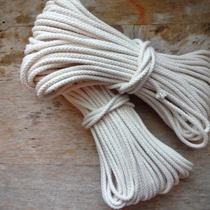 100 Ft American Made Cotton Rope, Diamond Braid, Soft Core, Clothesline ...