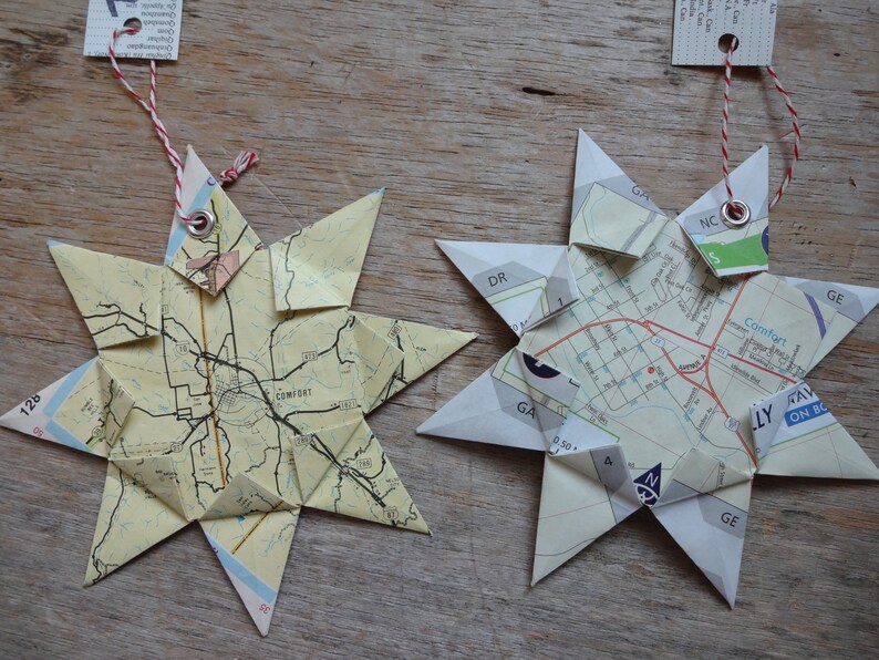 Texas Hill Country Origami Map Ornament Home Decor Road Map - Etsy