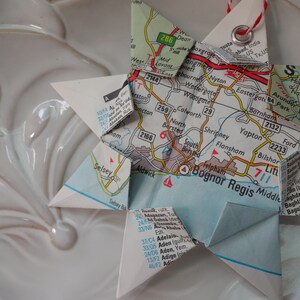 Bogner Regis, England Origami Map Ornament, Home Decor, Road Map ...