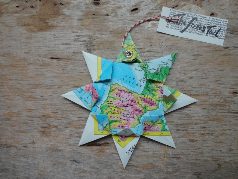 Spain Origami Map Ornament Iberian Map Home Decor Road | Etsy
