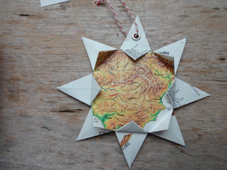 Spain Origami Map Ornament Iberian Map Home Decor Road | Etsy
