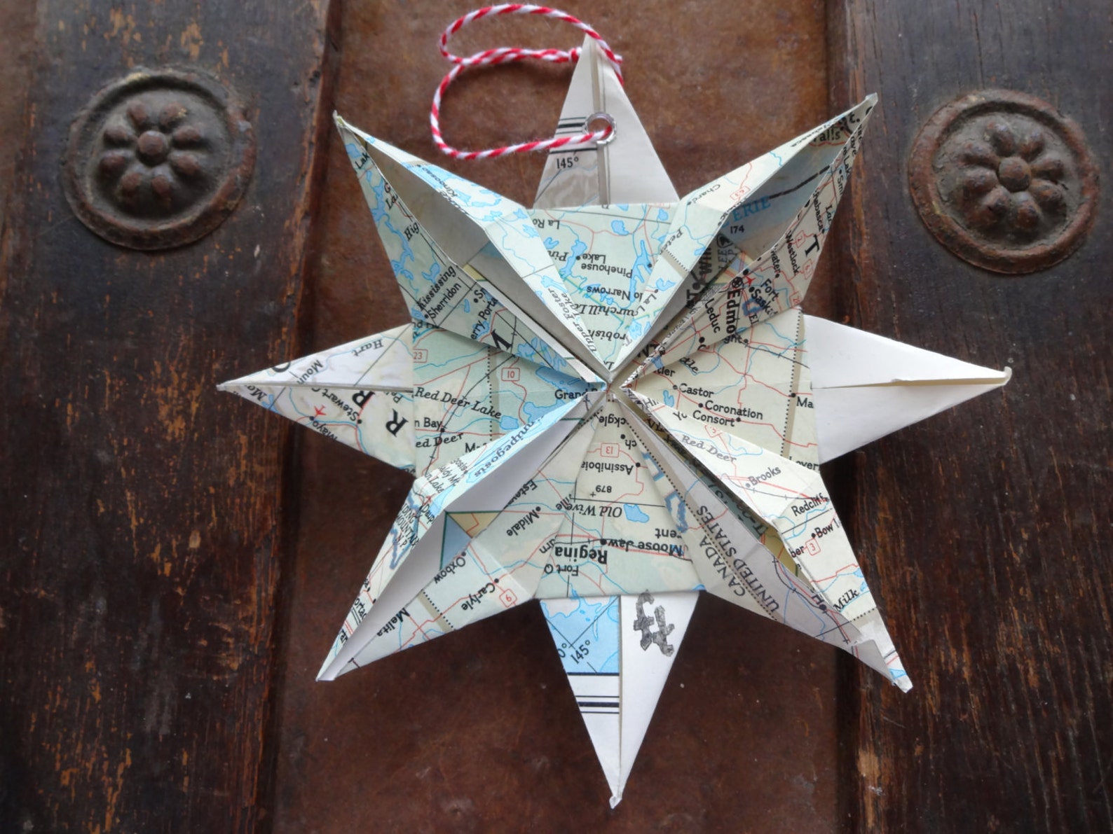 Custom Origami Map Ornament, Any City! Home Decor, Wall Art, Road Map ...
