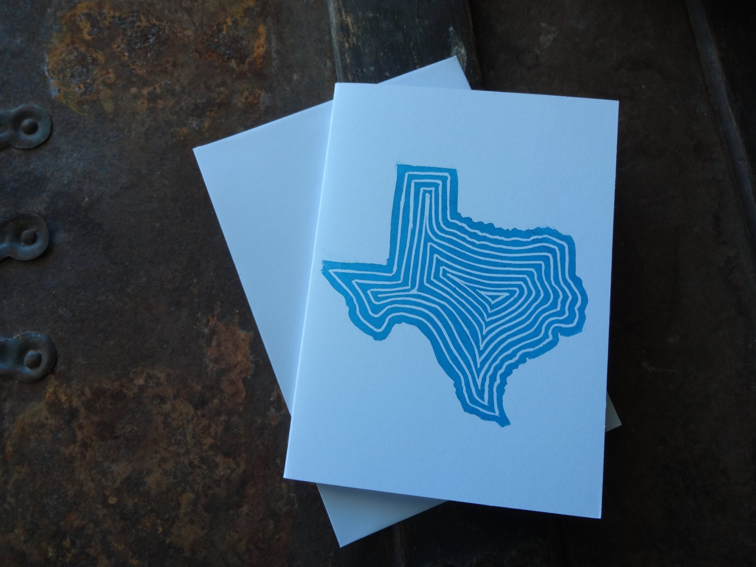 Texas Forever Stamped Note Card, Lone Star State, State Pride, Hand ...