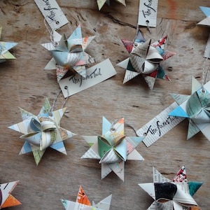 Folded Atlas Moravian Star, Terra, Origami, Paper Craft, Ornament, Wall ...