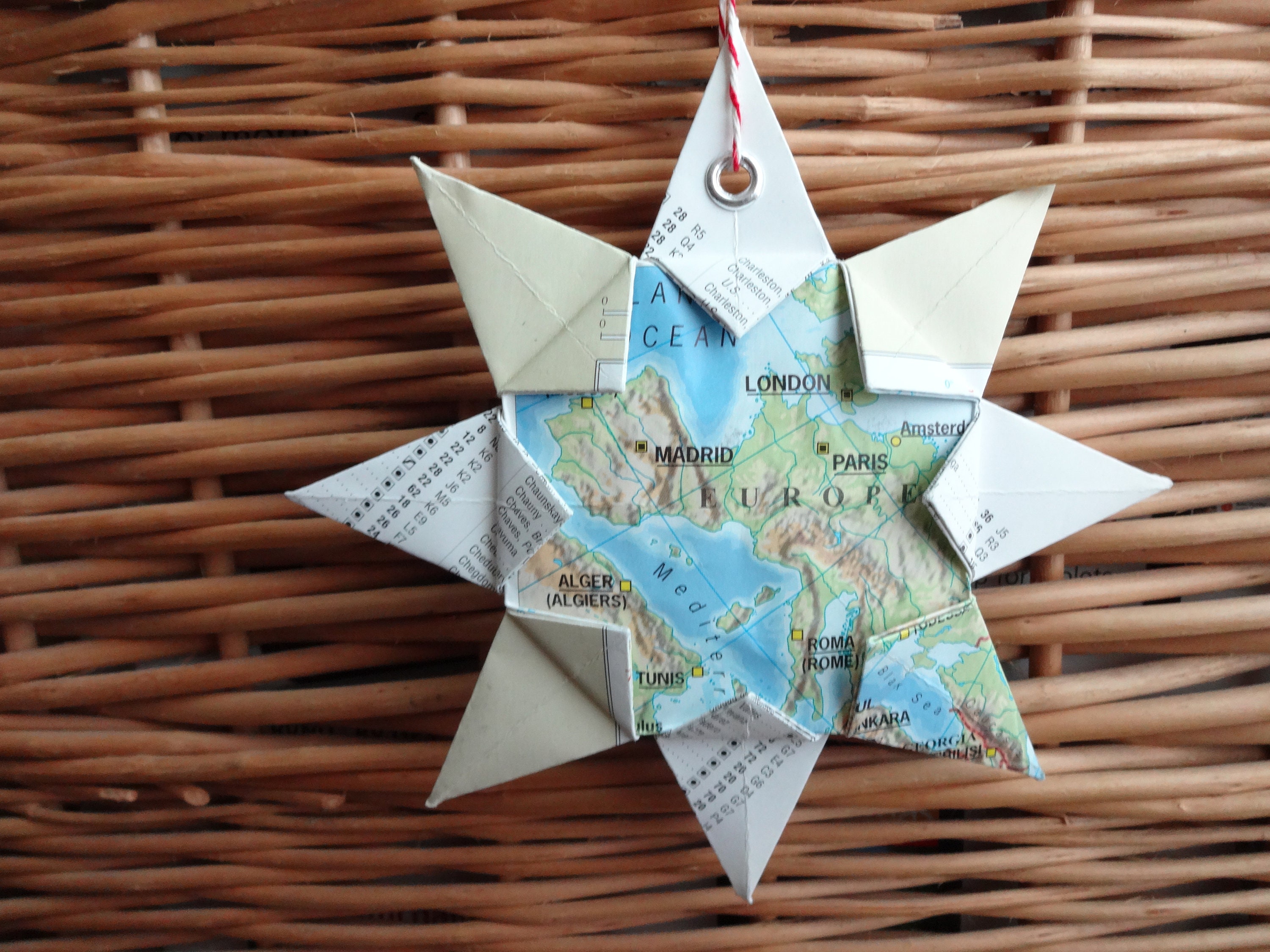 Europe Origami Map Ornament Home Decor Wall Art Road Map | Etsy