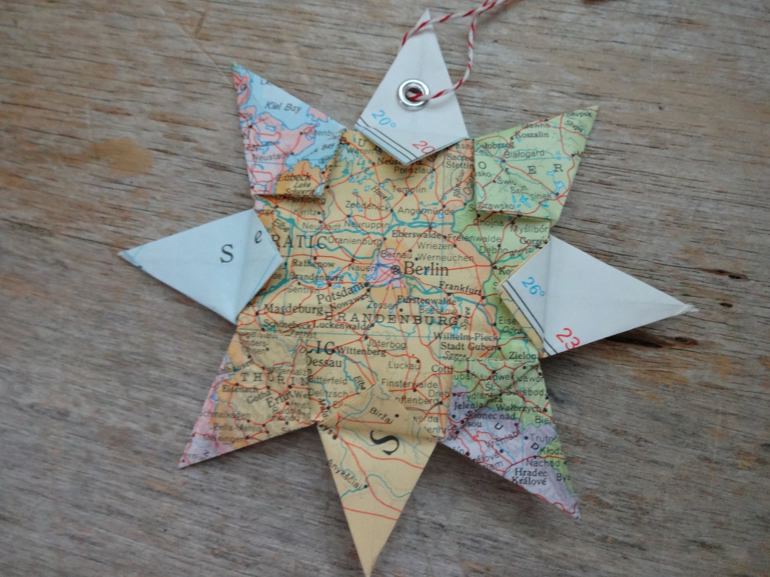 Berlin Germany Origami Map Ornament Home Decor Wall Art - Etsy
