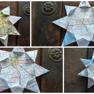 Mini Origami Map Ornament Any City Home Decor Wall Art - Etsy