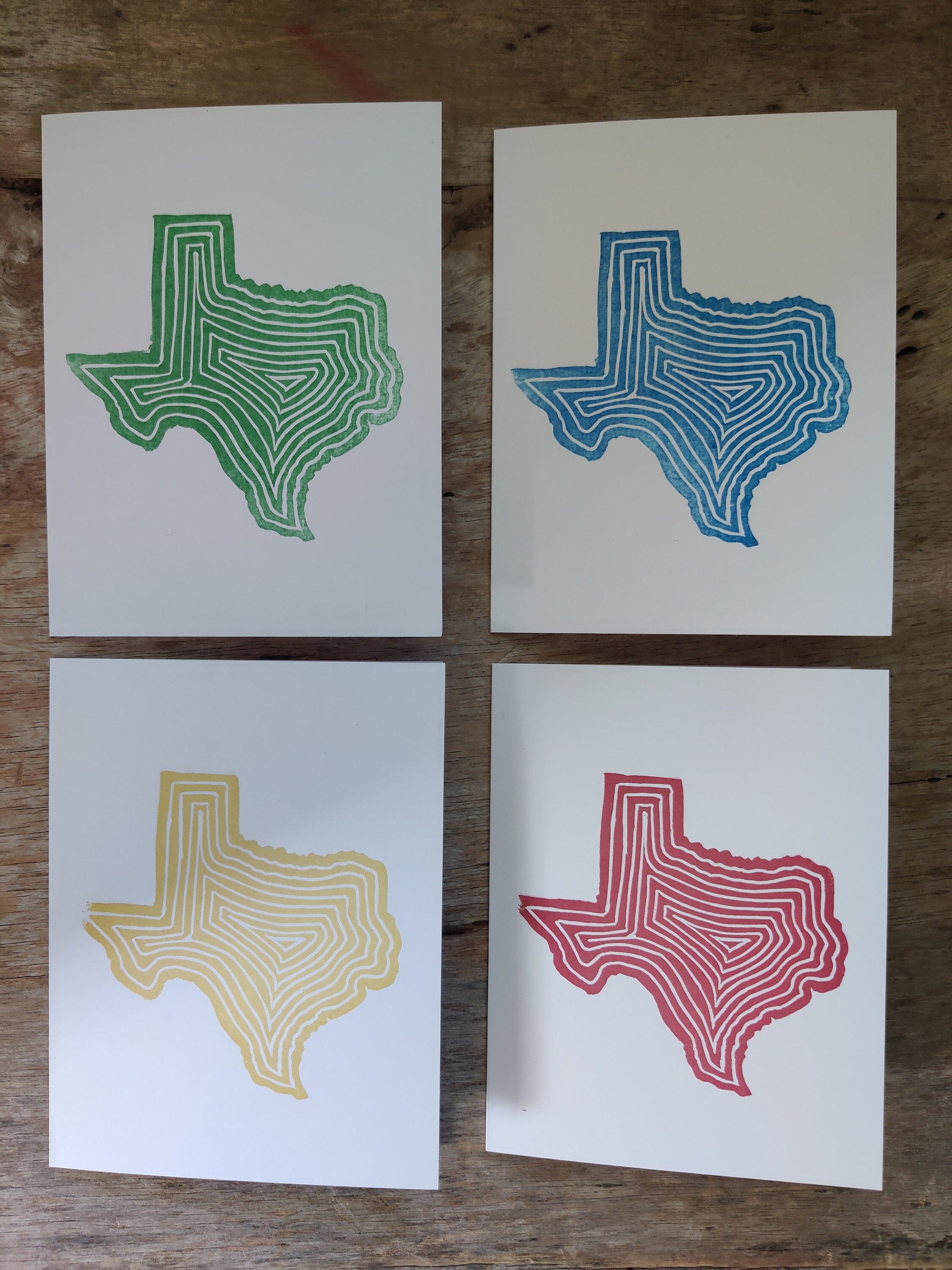 Texas Forever Stamped Note Card, Lone Star State, State Pride, Hand ...