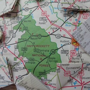 Davy Crockett National Forest, Kennard, TX Origami Map Ornament, Home ...