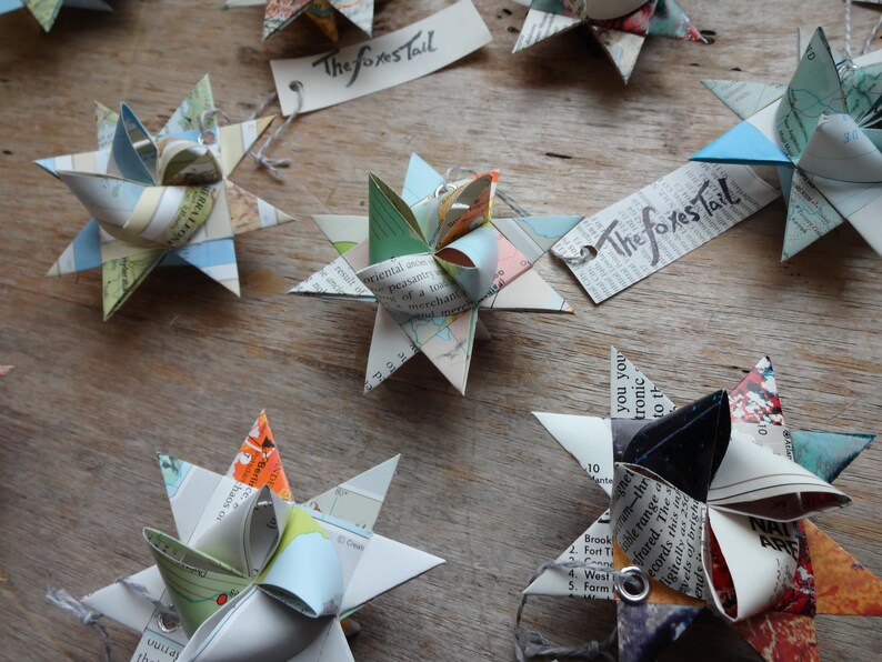 Folded Atlas Moravian Star Terra Origami Paper Craft - Etsy