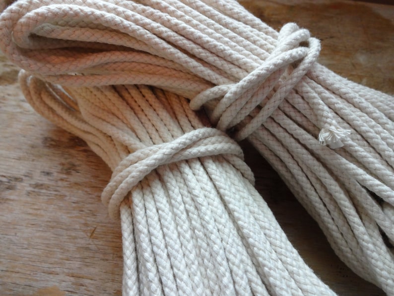 100 Ft American Made Cotton Rope, Diamond Braid, Soft Core, Clothesline ...