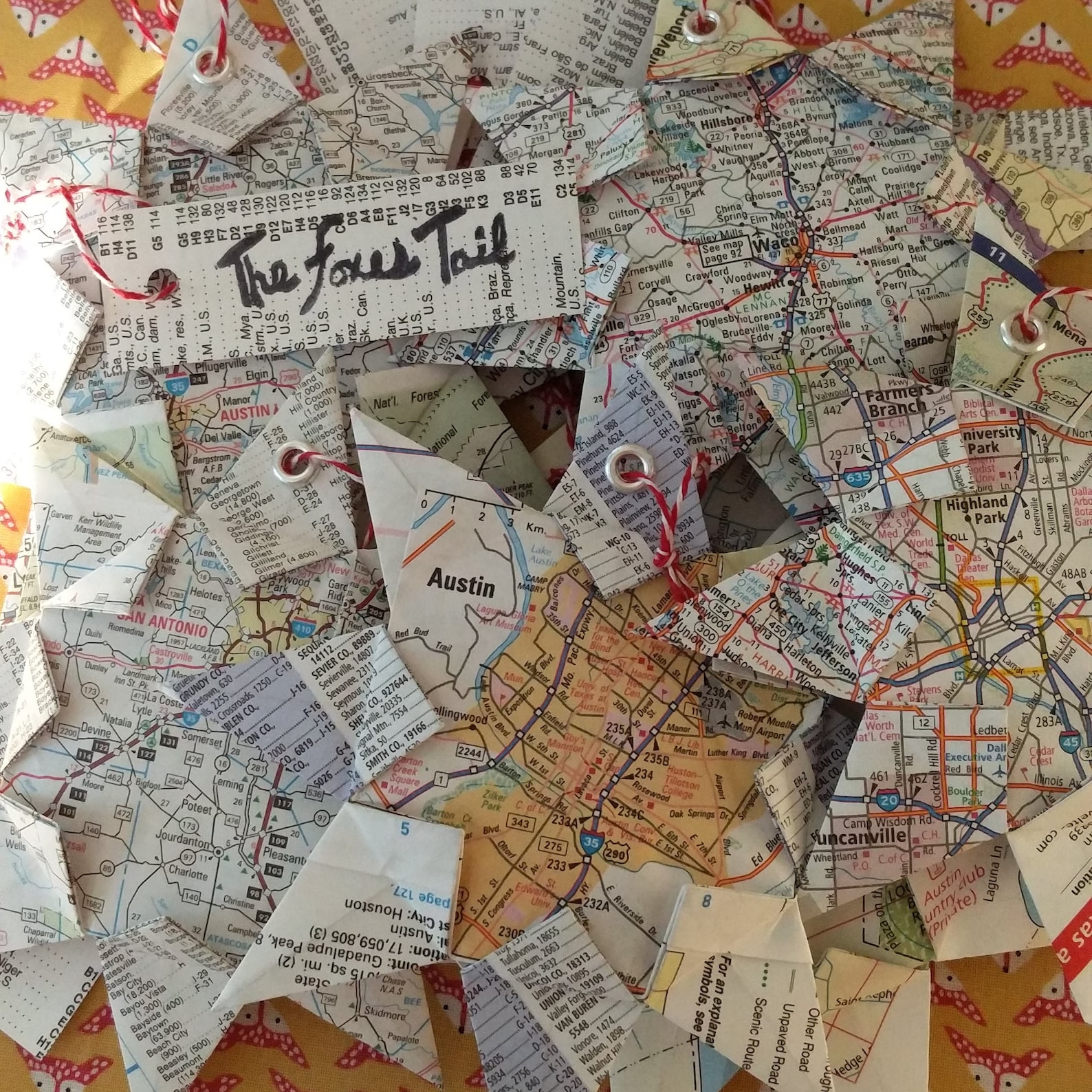 Custom Origami Map Ornament, Any City! Home Decor, Wall Art, Road Map ...