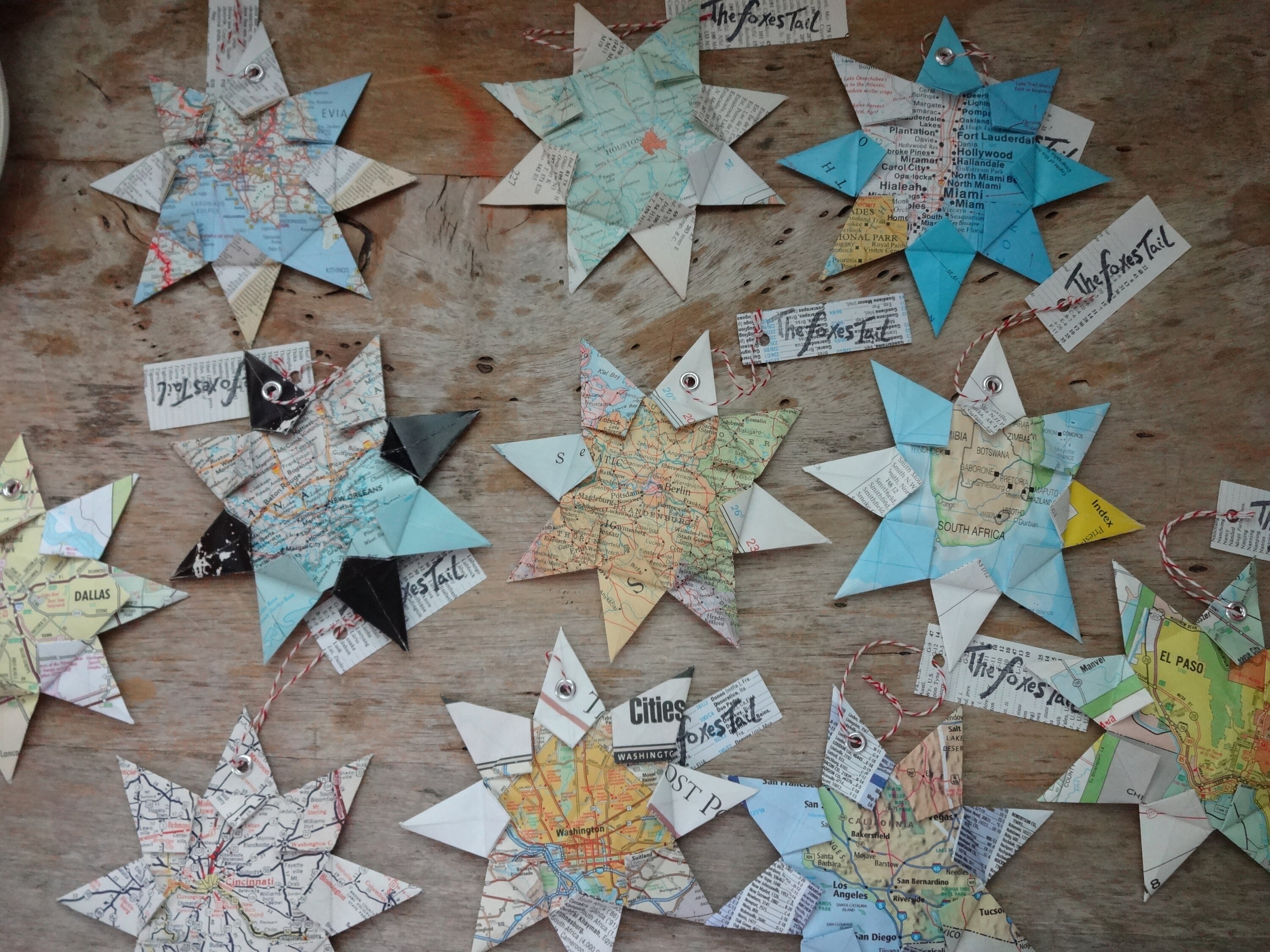 London England Origami Map Ornament Home Decor Road Map | Etsy