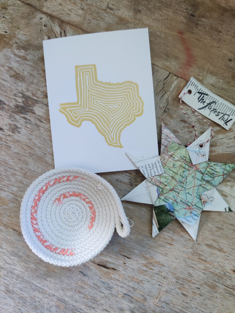 Texas Forever Stamped Note Card, Lone Star State, State Pride, Hand ...