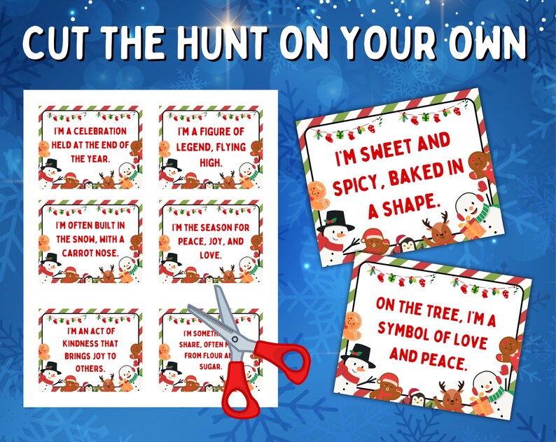 Difficult Christmas Treasure Hunt Game, Christmas Clue Game, Christmas ...