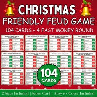 New Christmas Friendly Feud Game, Family Christmas Game, Christmas Feud ...