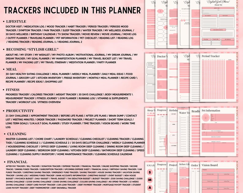 Stylish Girl Digital Planner, Women Planner, Goodnotes Planner ...