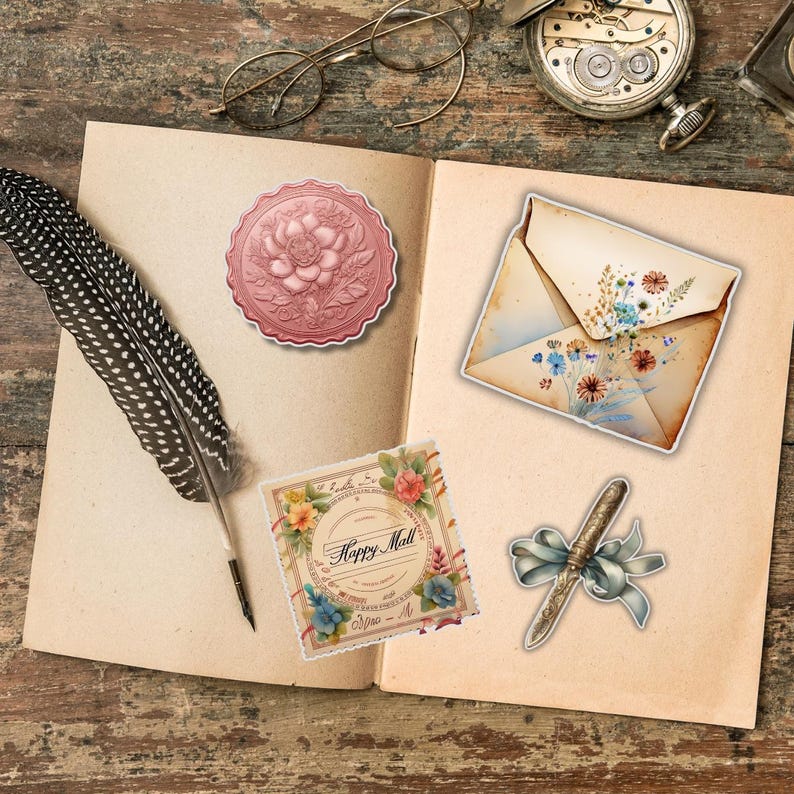 150+ Cute Mail Box Fussy Cut, Junk Journal Kit, Mail Stickers, Mailbox ...
