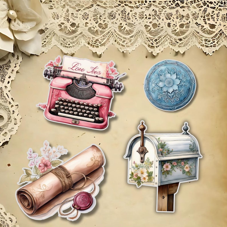 150+ Cute Mail Box Fussy Cut, Junk Journal Kit, Mail Stickers, Mailbox ...