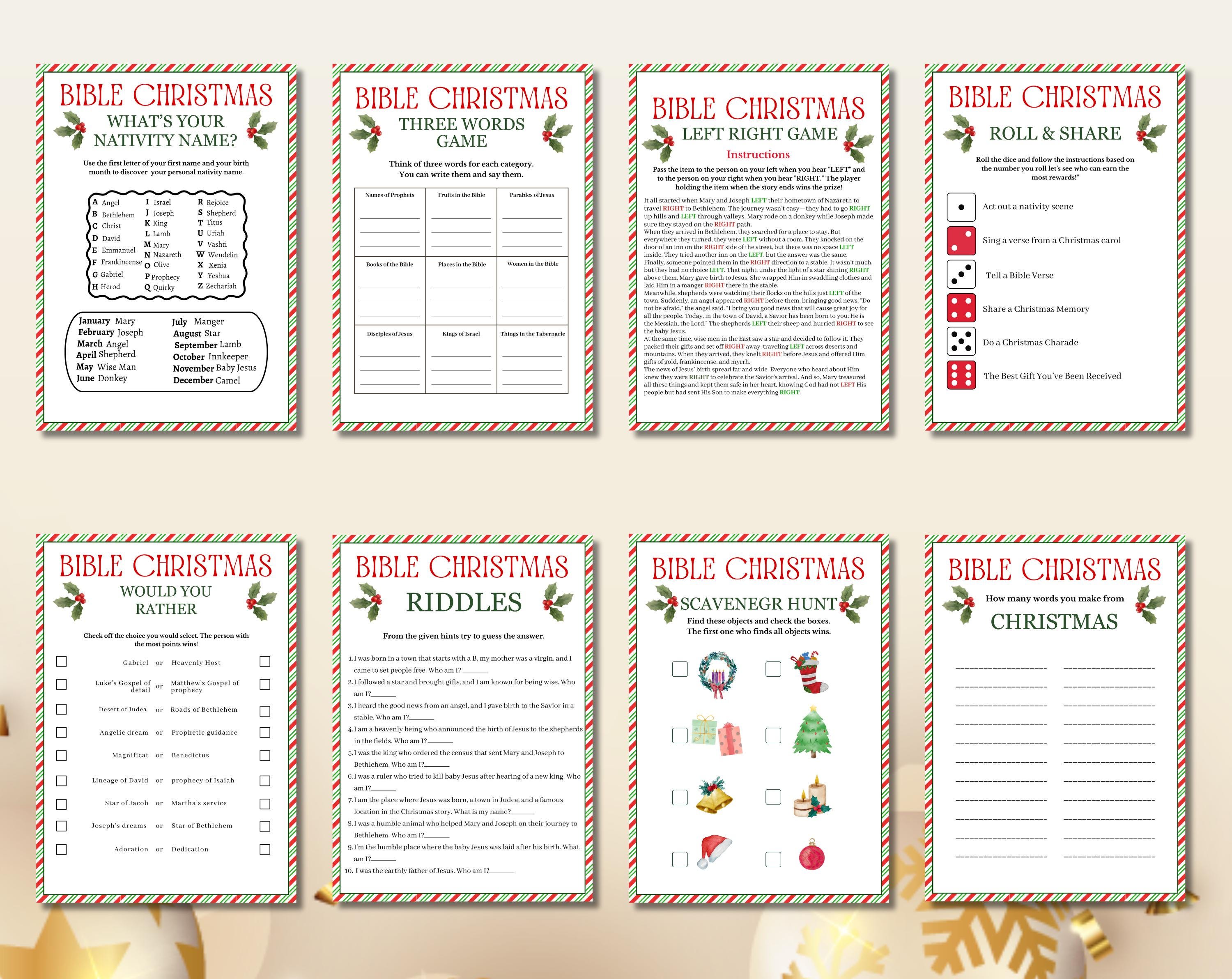 55 + Bible Christmas Games, Church Christmas Games, Nativity Games ...