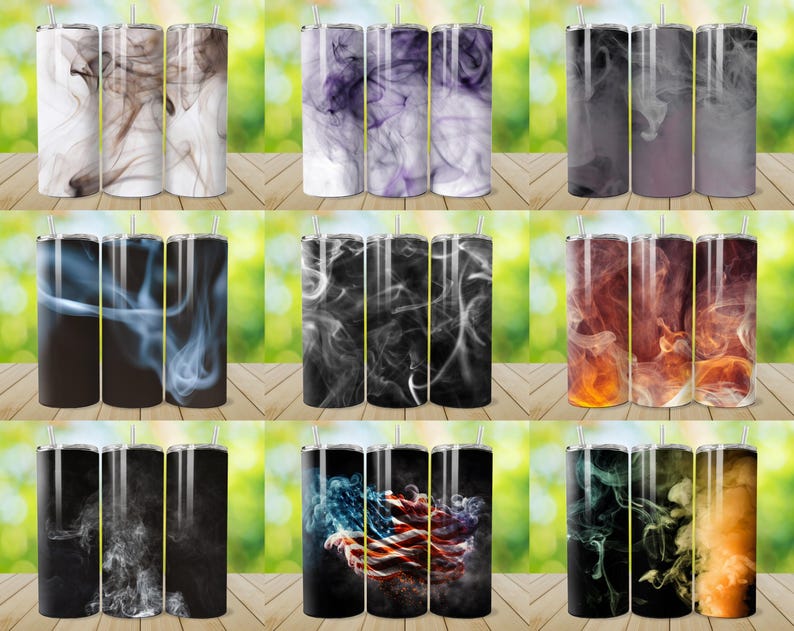 35 + Smoke Tumbler Wrap Designs Bundle, Black Smoke Tumbler Wrap, Smoke ...