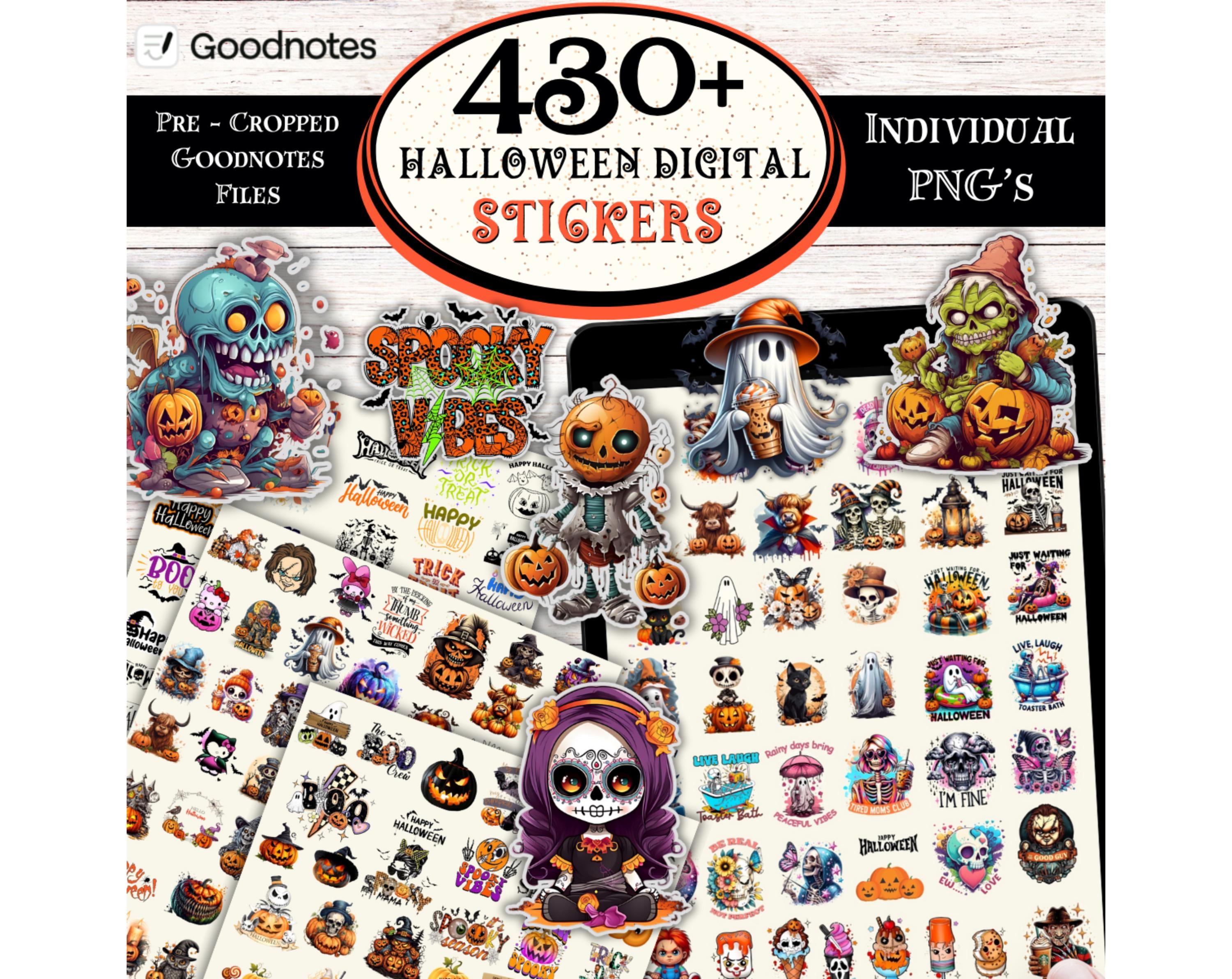 430+ Halloween Digital Stickers Bundle, Halloween Goodnotes Sticker ...