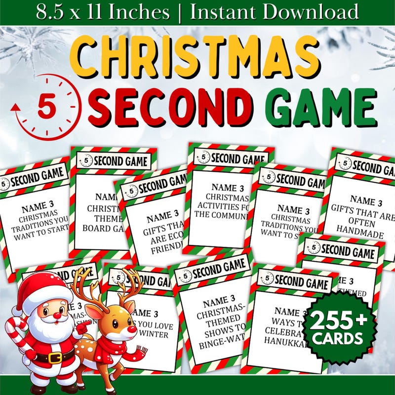 Christmas 5 Second Card - Etsy