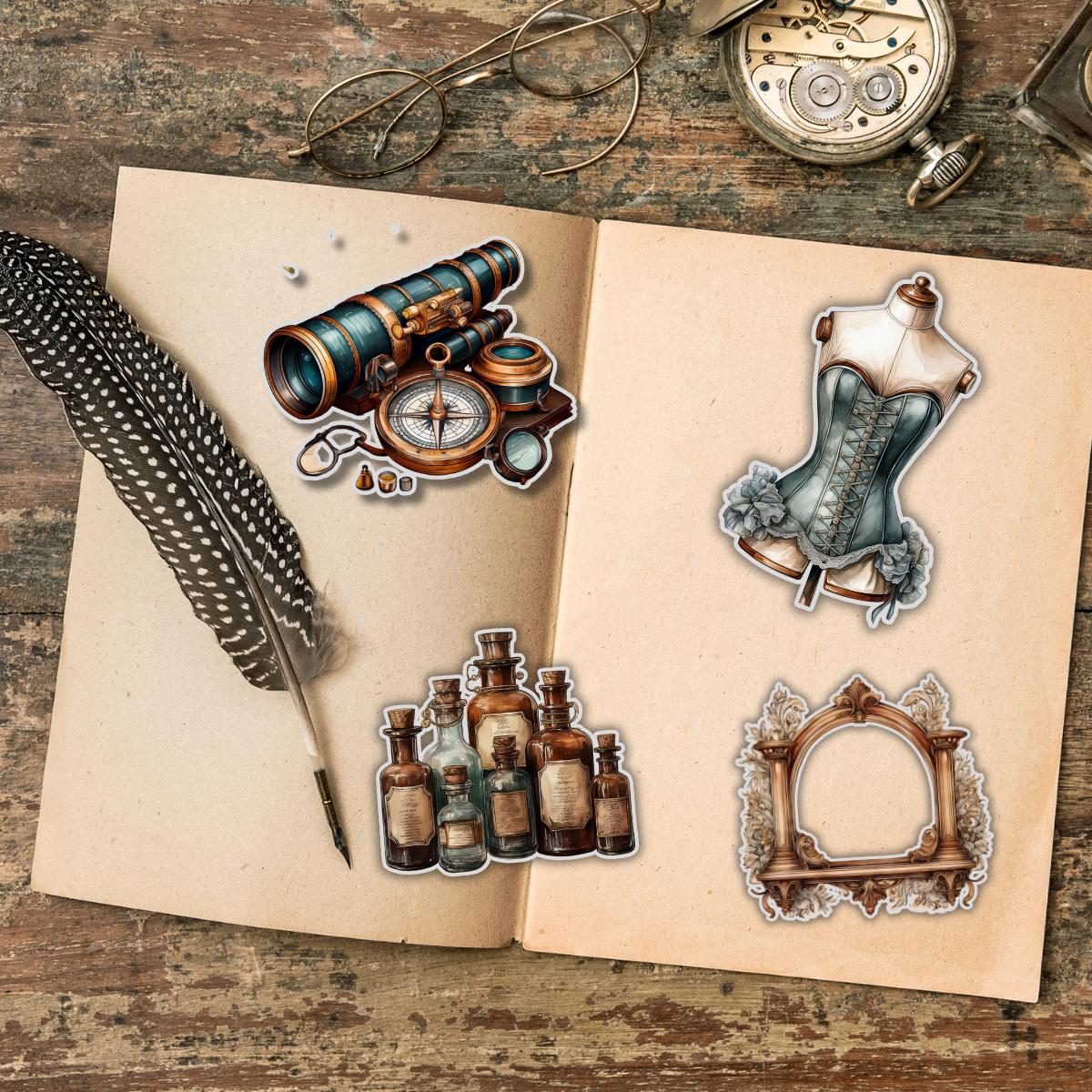 420 + Mixed Vintage Fussy Cuts Bundle, Scrapbook Supplies, Vintage Junk ...