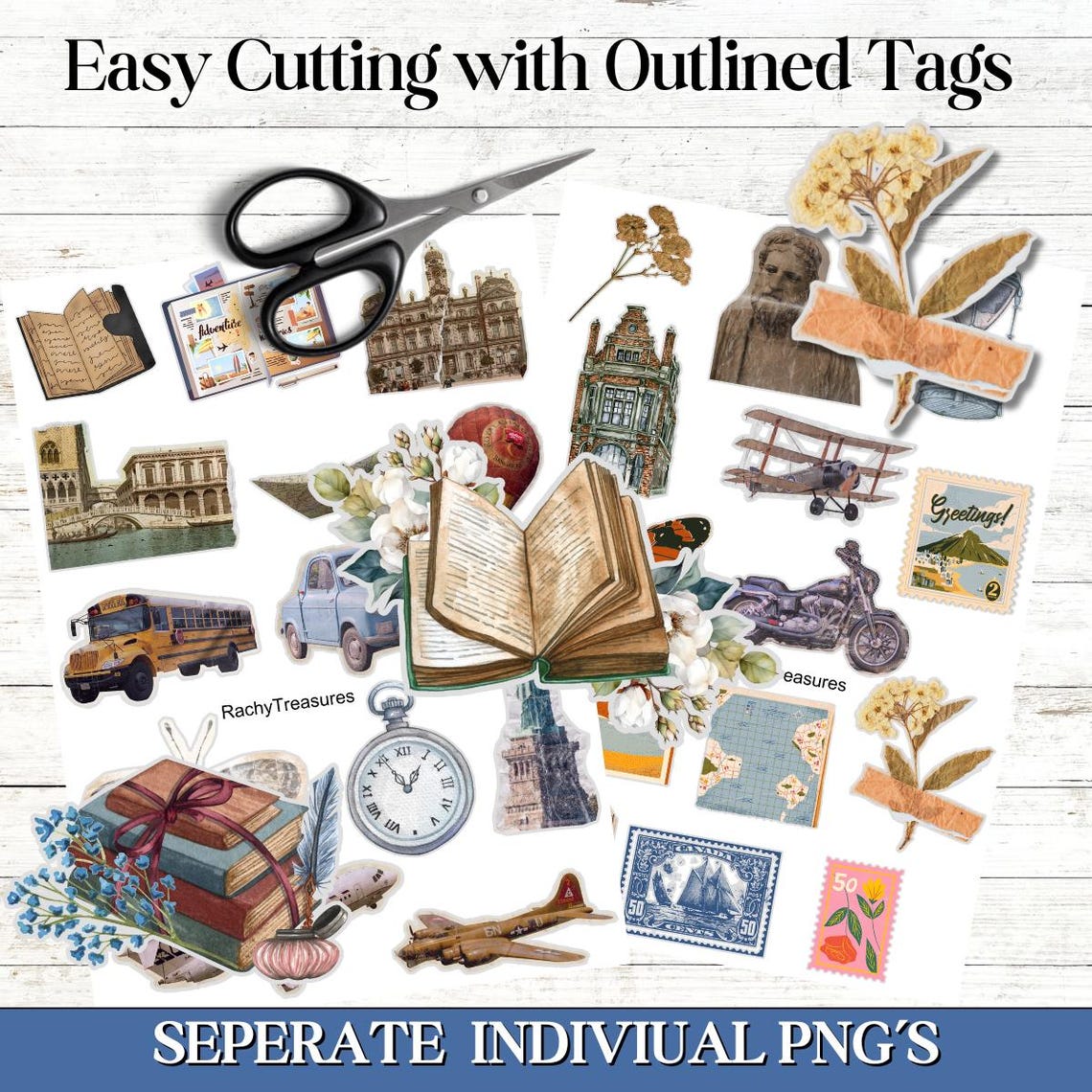 180+ Journal Lover Fussy Cuts Pack, Happy Mail, Books, Home, Office ...