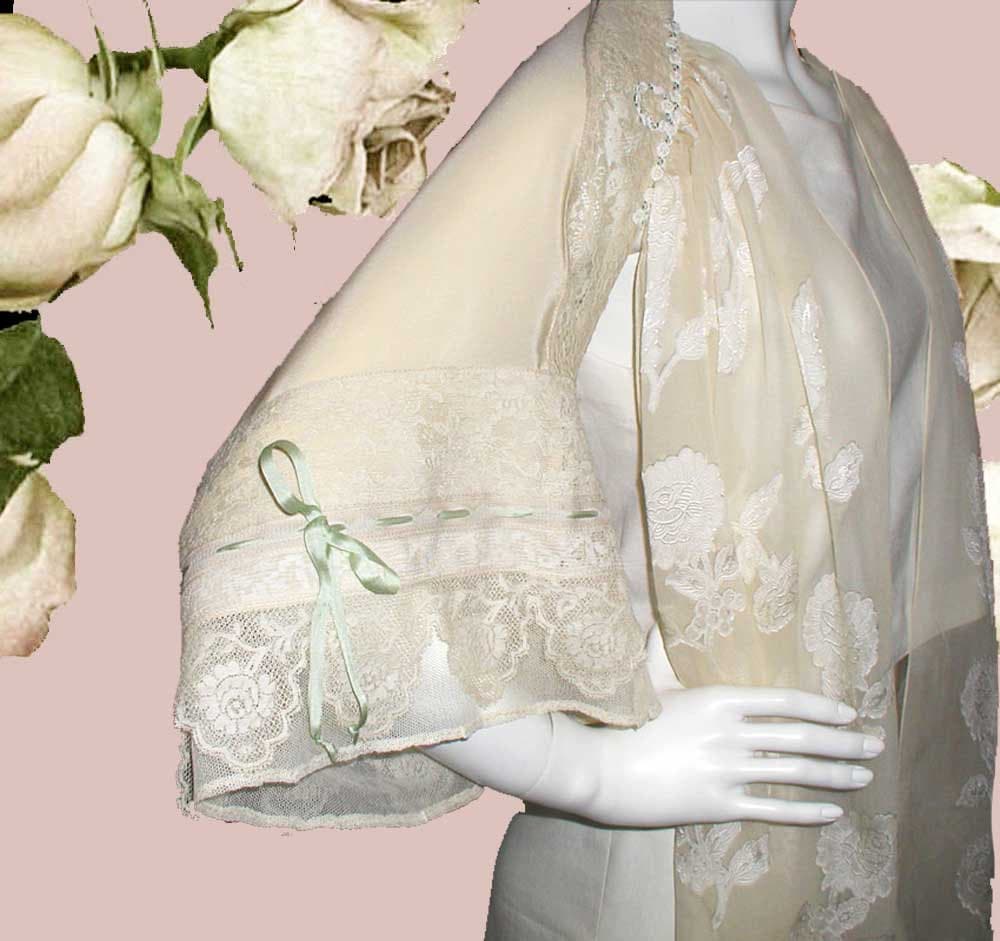 Vintage Style Lingerie Ensemble of Bed Jacket Tap Pants & | Etsy