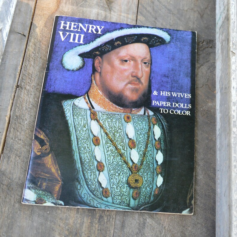 Henry VIII & His Wives Paper Dolls to Color - 1973 Bellerophon Books - Etsy