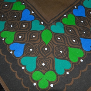 Chocolate and Green Tablecloth - Etsy