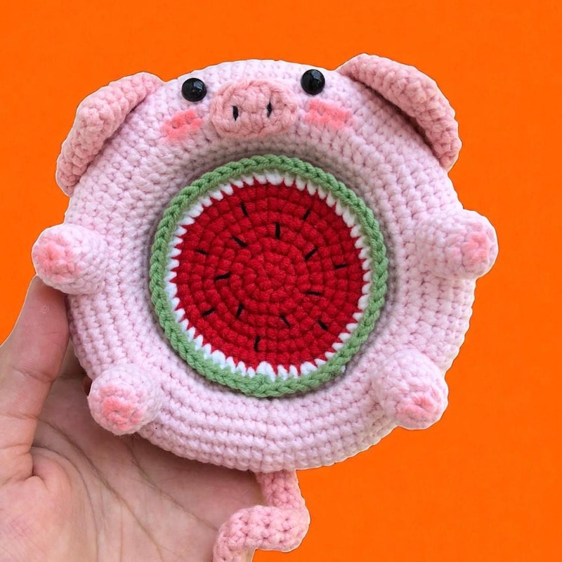 Crochet Pig Coasters - Etsy