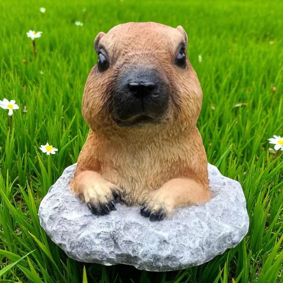 Whimsical Groundhog Garden Statue – Peek-a-boo Yard Decor - Etsy
