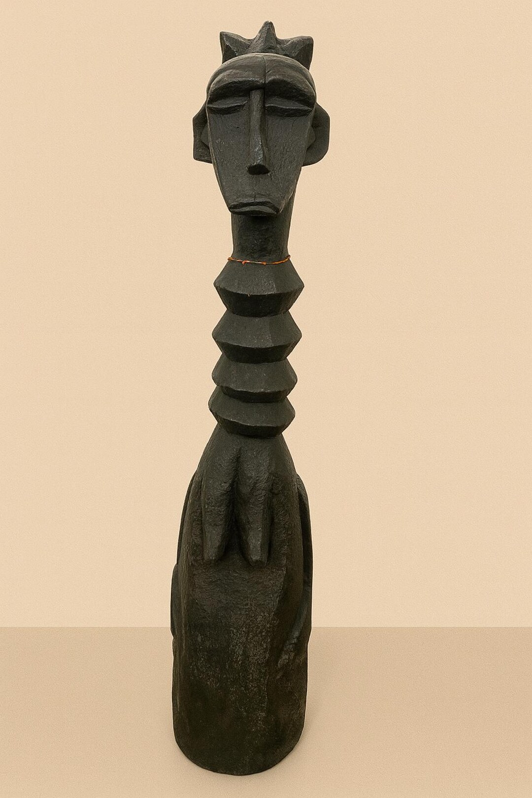 African Tribal Guardian Figure – Hand-carved Wooden Statue – Vintage ...