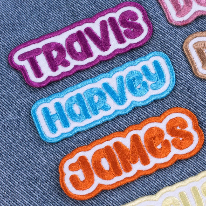 Custom Embroidered Name Patch – Iron-on, Sew-on, Hook & Loop - Etsy