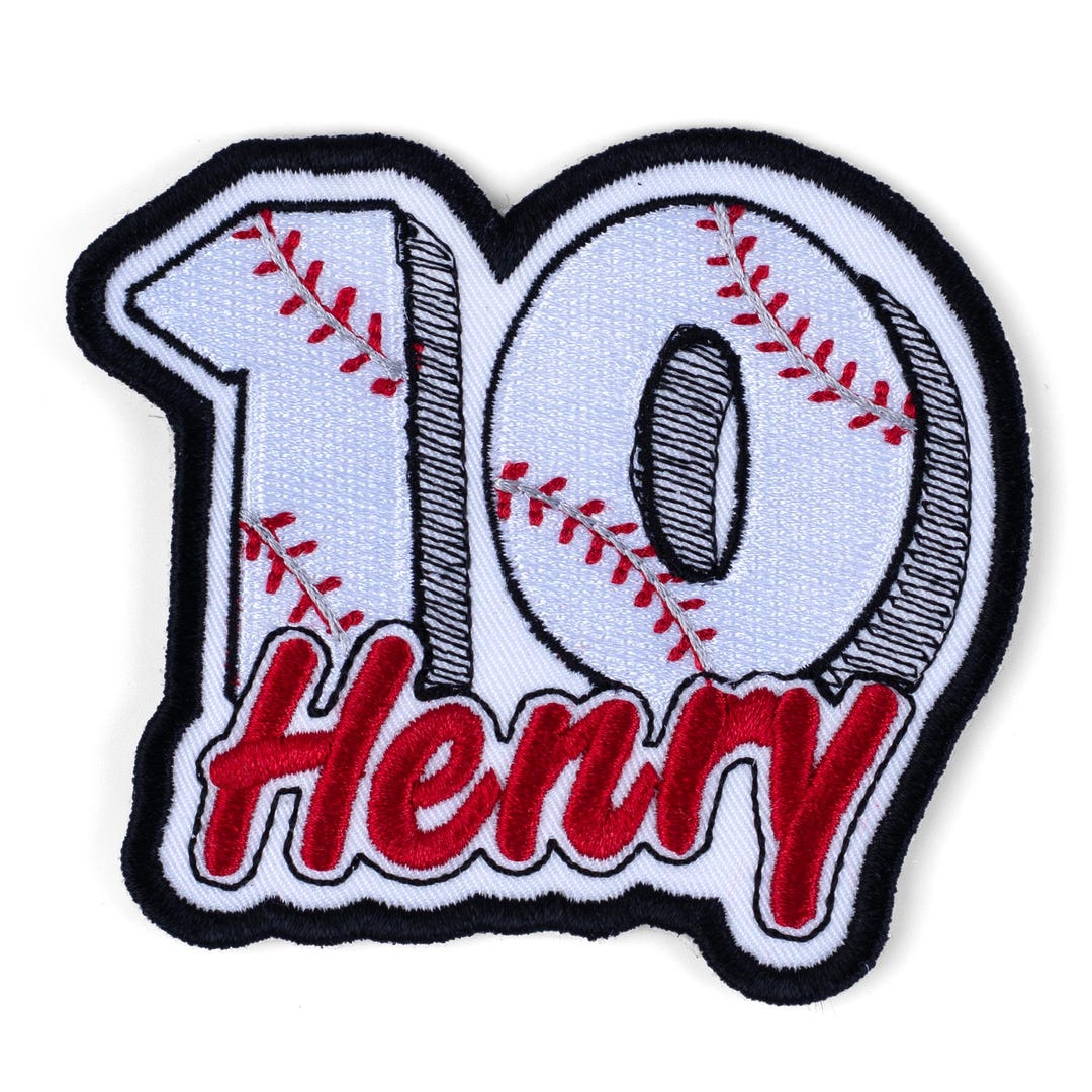 Personalized Baseball Number Patch, Custom Embroidered Iron-on Applique ...