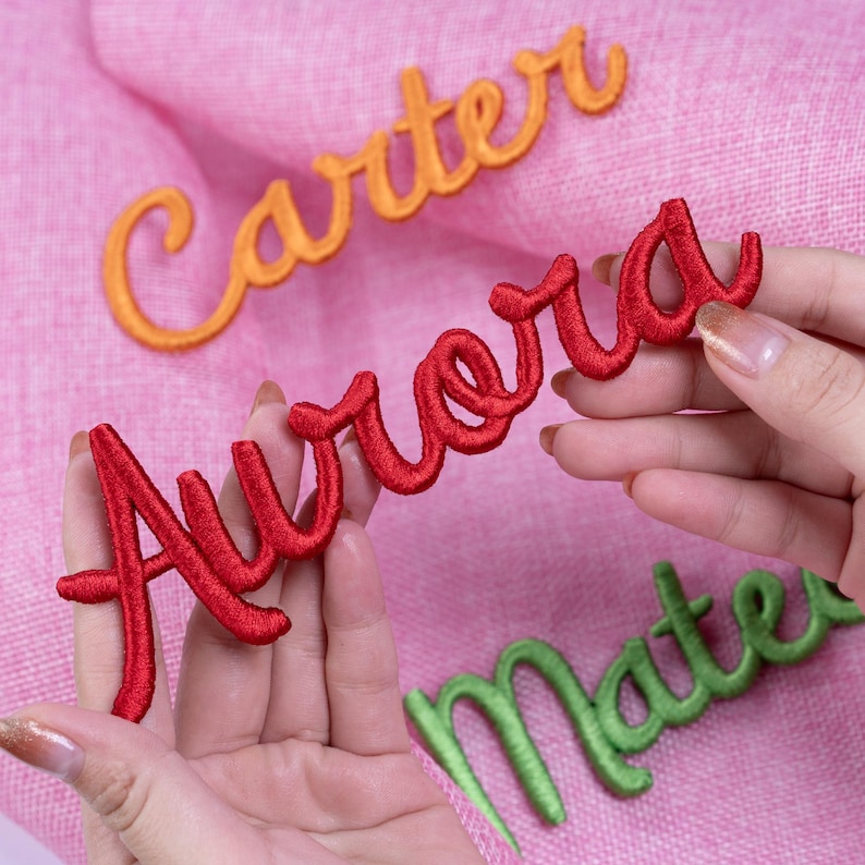 Personalized Name Iron on Patch | Custom Embroidered Name 3D Patches ...