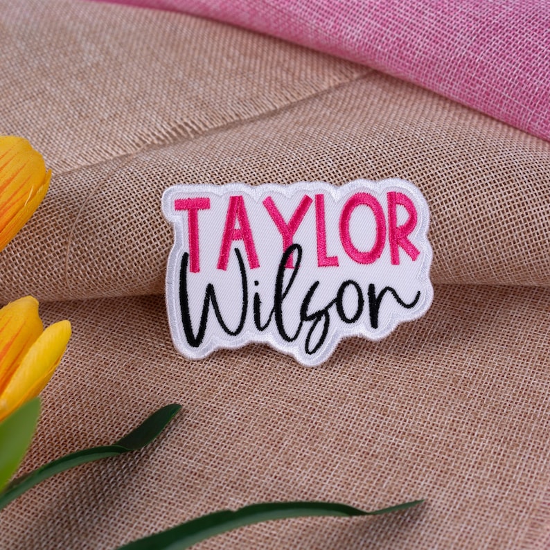 Personalized Embroidered Name Patch, Custom Text, Iron On/sew On - Etsy