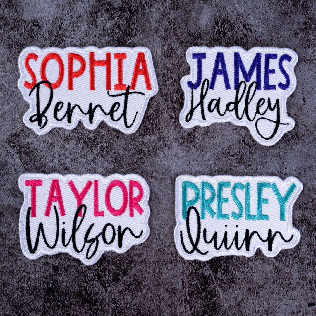Personalized Embroidered Name Patch, Custom Text, Iron On/sew On - Etsy