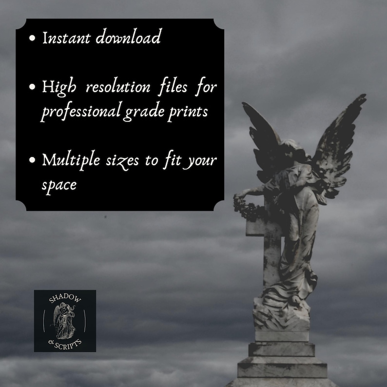 Gothic Romantasy Quote Poster: Celestial Dark Academia Art (digital ...
