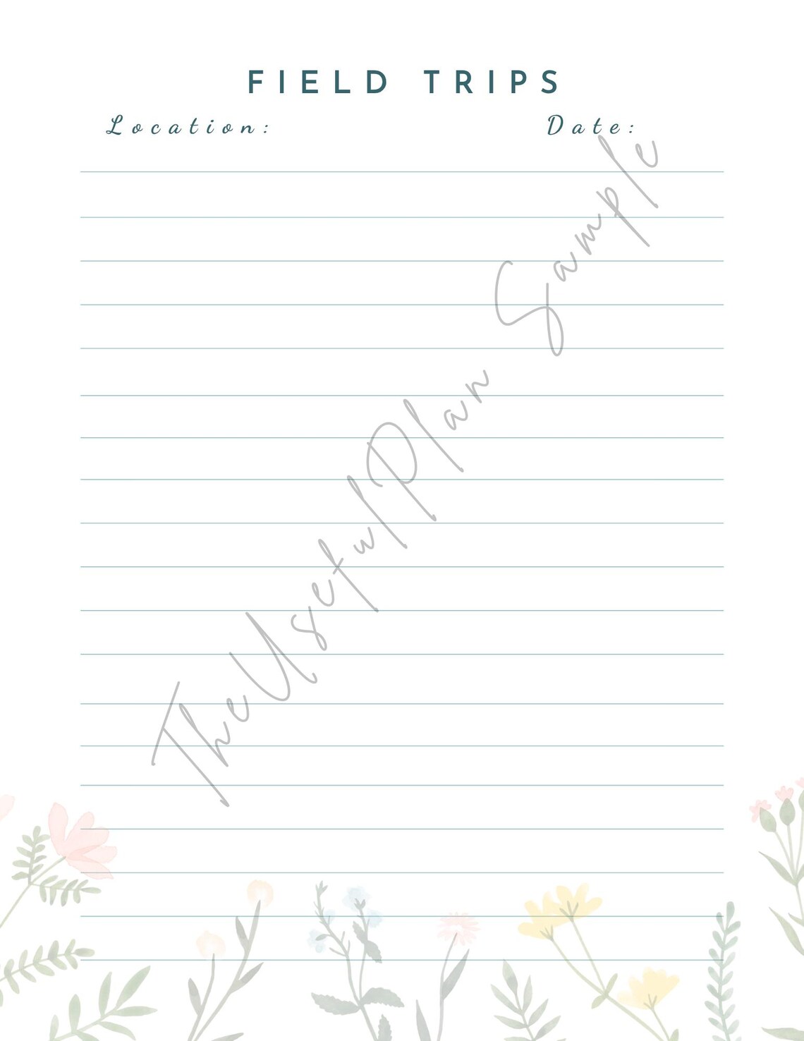 Printable Homeschool Planner: Attendance & Hours Log (PDF Download ...