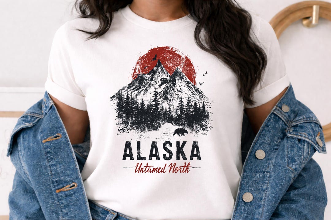Alaska Untamed North T-shirt | Wilderness Landscape Tee - Etsy