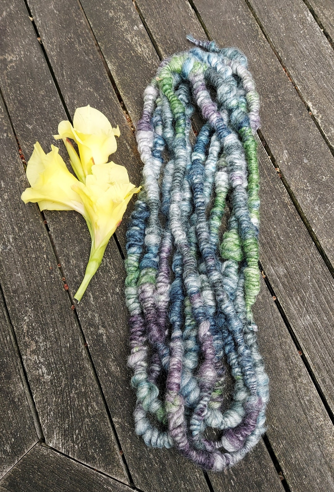 Bulky Coiled Art Yarn, Handspun Art Yarn, Weaving Yarn, Coiled Yarn ...